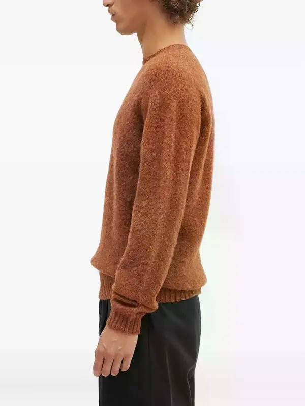 Norse Projects Birnir Brushed Crew-neck Sweater - Orange