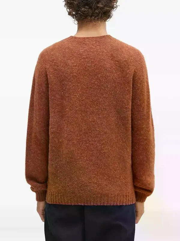 Norse Projects Birnir Brushed Crew-neck Sweater - Orange