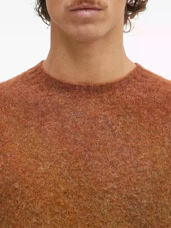 Norse Projects Birnir Brushed Crew-neck Sweater - Orange
