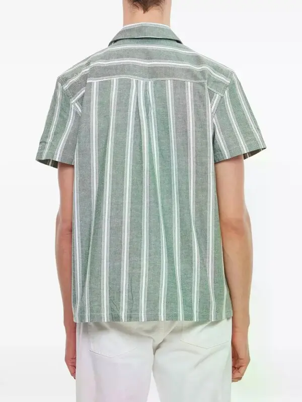 LES DEUX Striped Short-sleeve Shirt