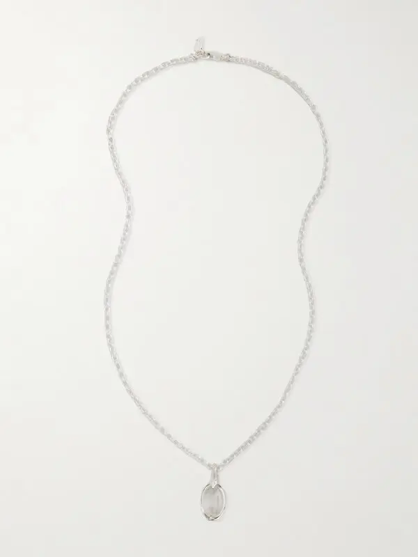 LOREN STEWART Orb Quartz Necklace - Silver