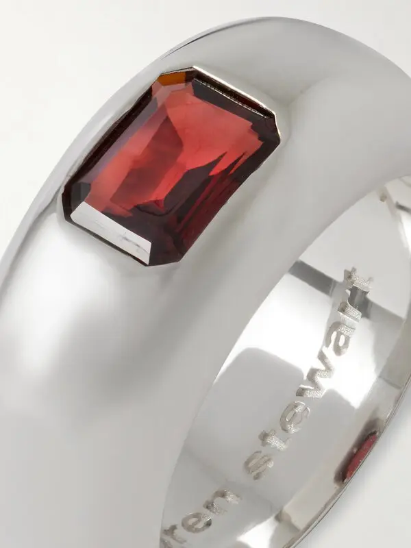 LOREN STEWART Gentry Sterling Garnet Ring