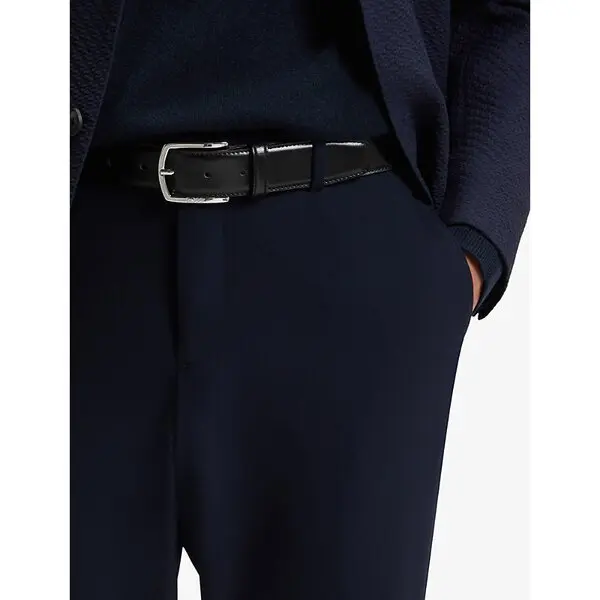 BOSS Branded-buckle Leather Belt