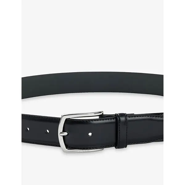 BOSS Branded-buckle Leather Belt