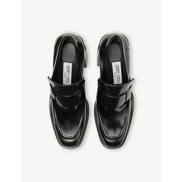 JIMMY CHOO Tylor 95 Patent Leather Loafers