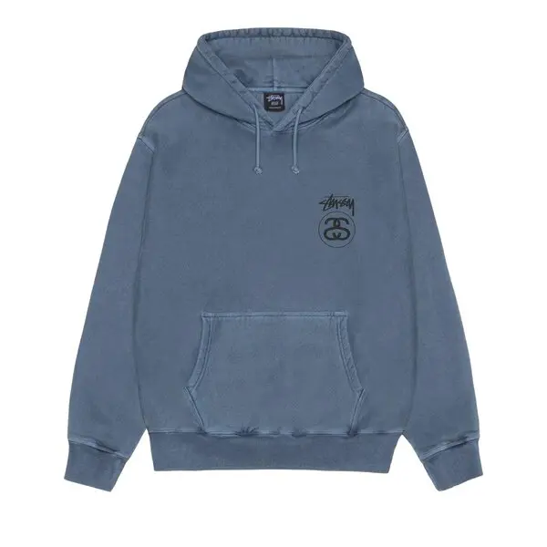 StÜssy Stock Link Pigment Dyed Hoodie - Blue