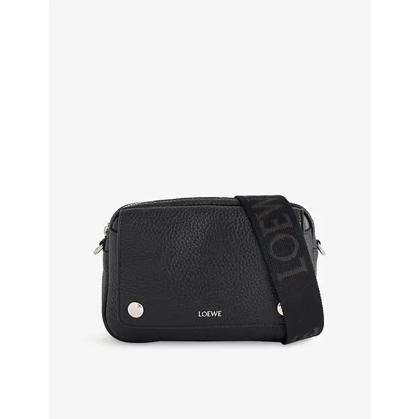 Loewe Pebble Messenger Mini Leather Cross Body Bag - Black