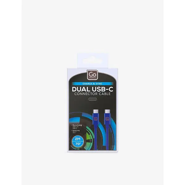 GO TRAVEL Dual Usb-c Connector Cable 2m - Blue