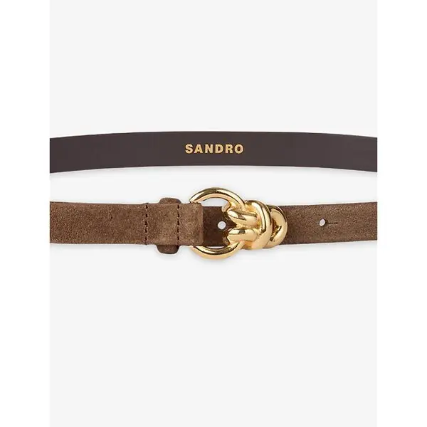Sandro Slim Leather Belt
