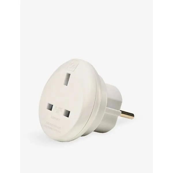 GO TRAVEL Earthed Uk/eu Adapter - White