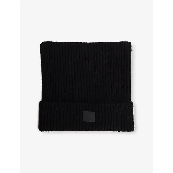 Acne Studios Ribbed Wool-blend Beanie - Black