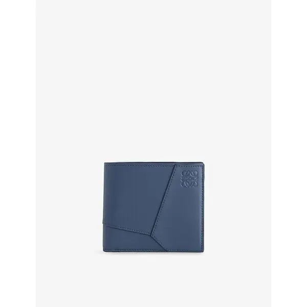Loewe Puzzle Edge Bifold Leather Wallet - Indigo Dye/corda