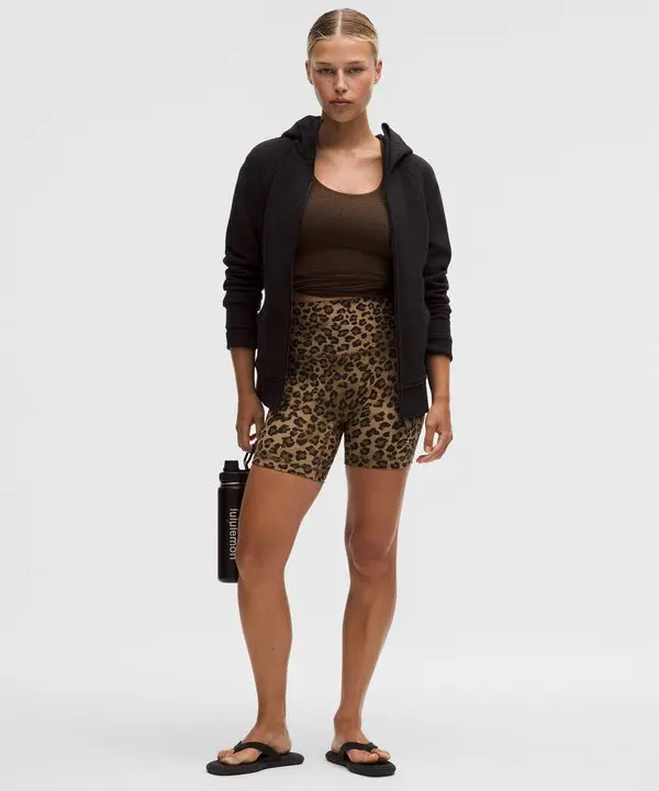 Lululemon Align No Line™ High-rise Short 6 - True Leopard Multi