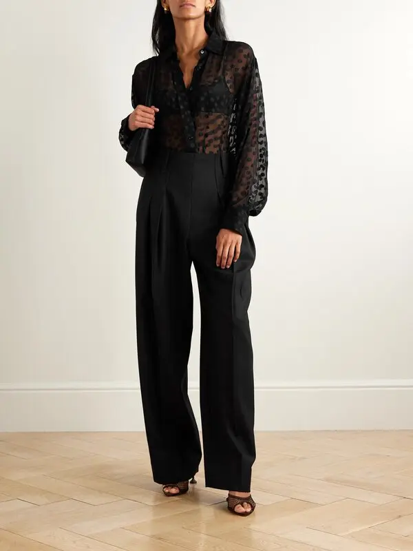 Stella McCartney Polka-dot Silk-blend Crepon Shirt