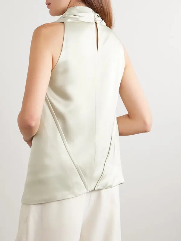 Altuzarra Sleary Draped Silk-satin Top