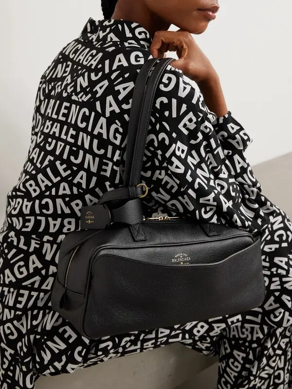Balenciaga Carrie Small Textured-leather Shoulder Bag
