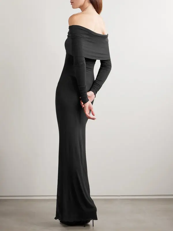 SKIMS Off-the-shoulder Long Sheer Dress