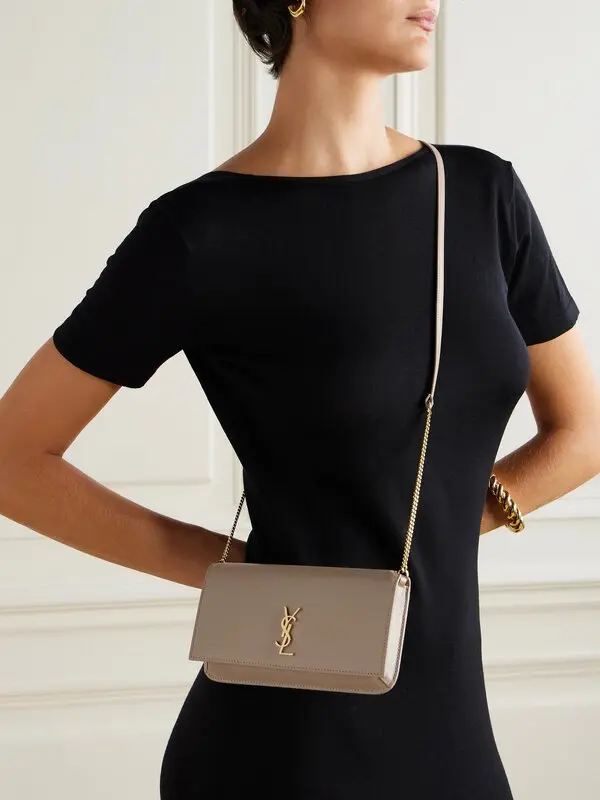 Saint Laurent Cassandre Strap Leather Phone Case
