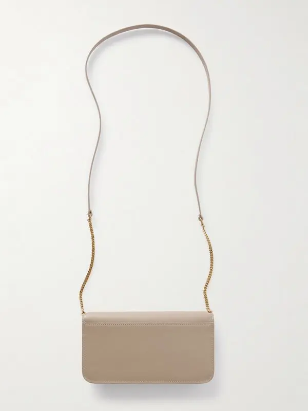 Saint Laurent Cassandre Strap Leather Phone Case