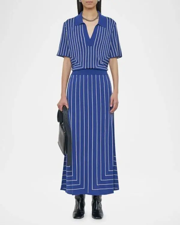 JOSEPH Geometric Jacquard Knit Top