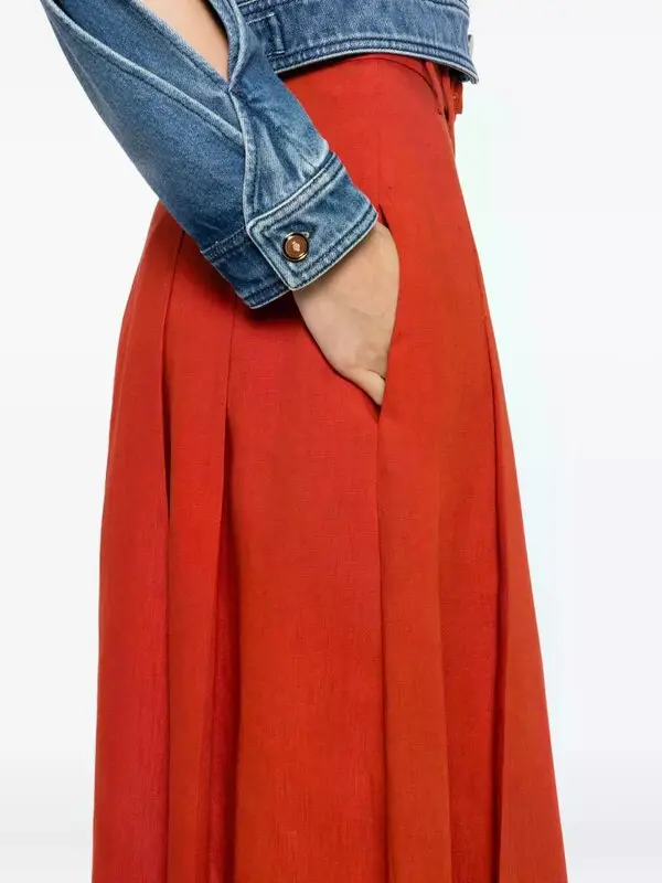 Gabriela Hearst Dugald Skirt - Red