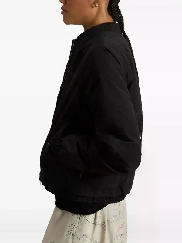 Woolrich Bomber Jacket With Ribbed Cuffs - Black