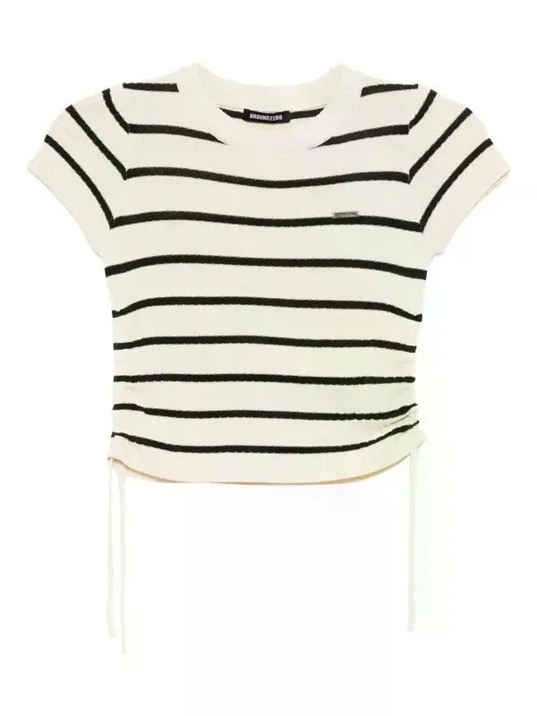 GROUND ZERO Striped Top - Neutrals