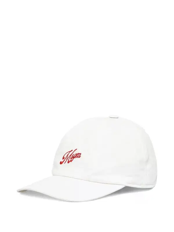 MSGM Embroidered Logo Baseball Cap - White