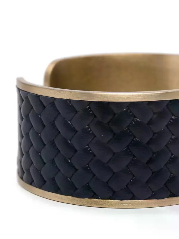 PINETTI Woven Leather Cuff Bracelet