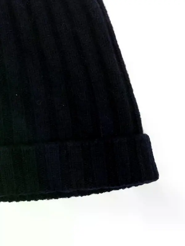 JIL SANDER Ribbed Beanie - Blue
