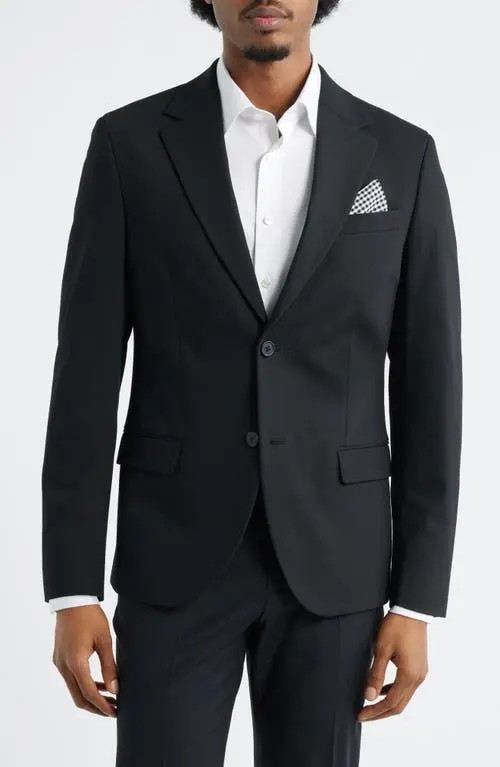 OPEN EDIT Slim Fit Solid Stretch Suit Jacket - Black
