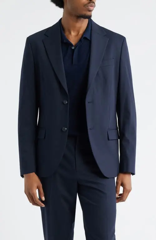 OPEN EDIT Slim Fit Solid Stretch Suit Jacket - Navy Seaborne