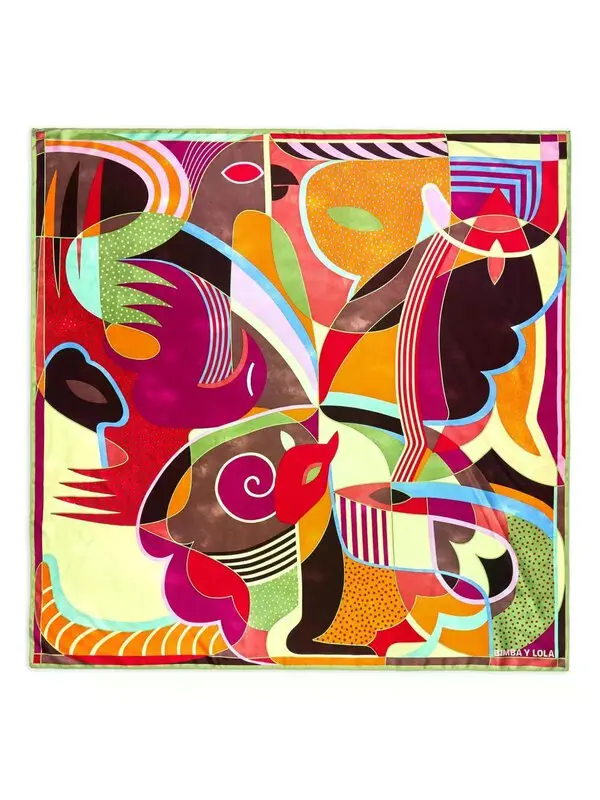 Bimba Y Lola Abstract-print Scarf - Red