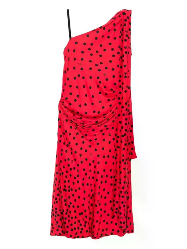 Moschino Graphic-print Asymmetric Dress - Red