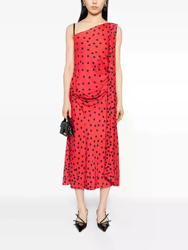 Moschino Graphic-print Asymmetric Dress - Red