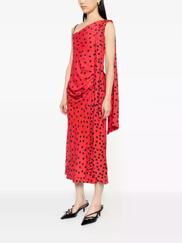 Moschino Graphic-print Asymmetric Dress - Red
