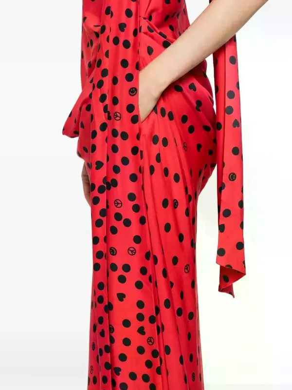 Moschino Graphic-print Asymmetric Dress - Red