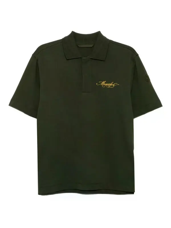 Moncler Logo-embroidered Polo Shirt