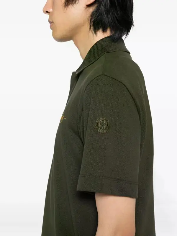 Moncler Logo-embroidered Polo Shirt