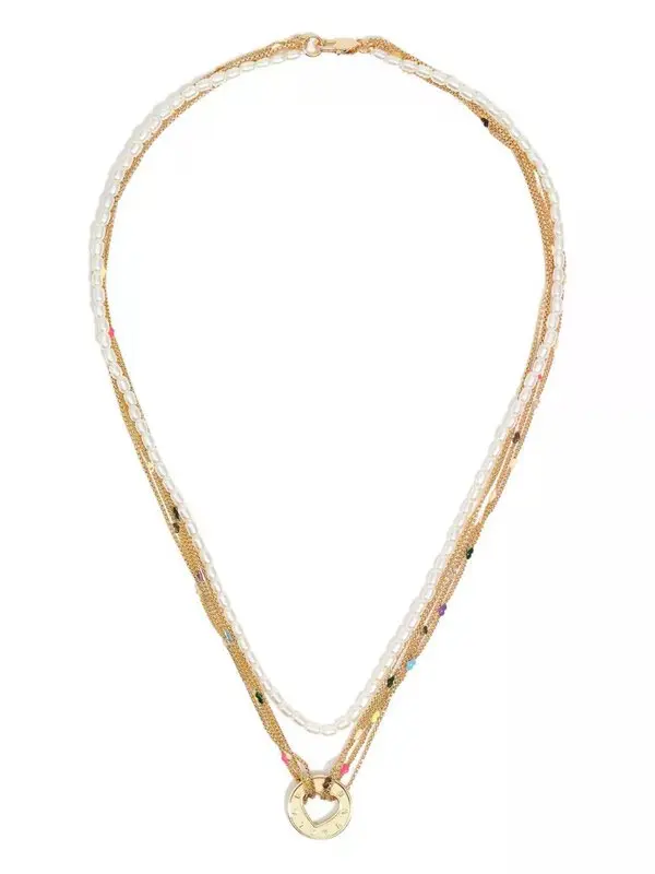 Bimba Y Lola Pearl Heart Necklace - Gold