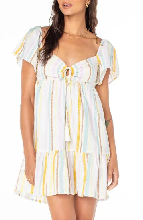 Roxy Striped Cotton Mini Dress
