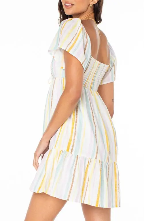 Roxy Striped Cotton Mini Dress