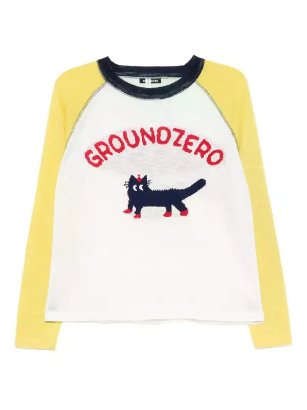 GROUND ZERO Intarsia-knit Top