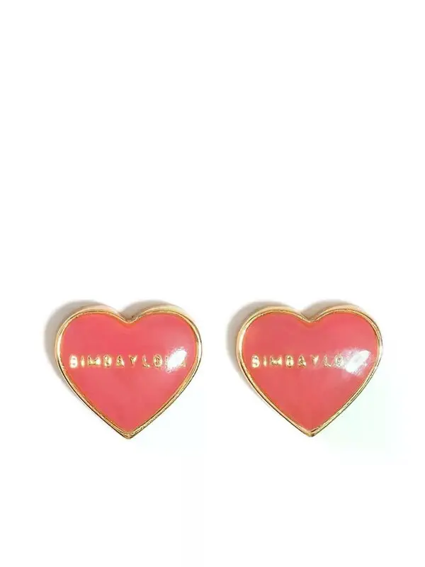 Bimba Y Lola Heart Stud Earrings - Gold