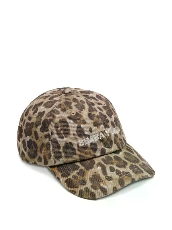 Bimba Y Lola Leopard Print Cap - Brown
