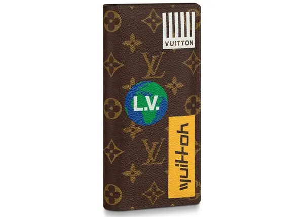 LOUIS VUITTON Brazza Wallet Monogram Logo Story - Brown