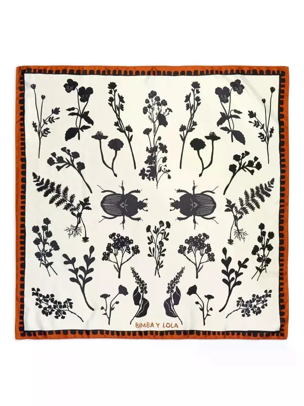Bimba Y Lola Floral-print Scarf - White