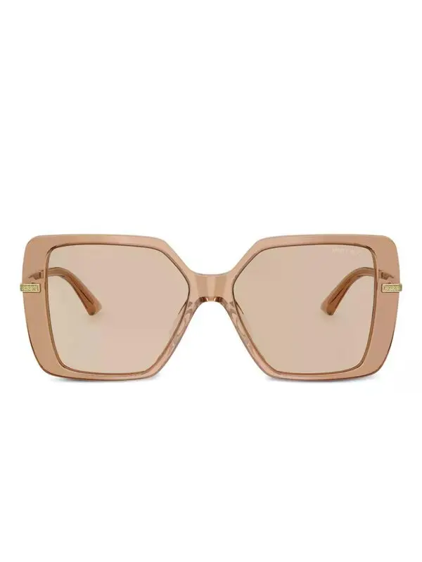 JIMMY CHOO Oversized Square Sunglasses - Brown