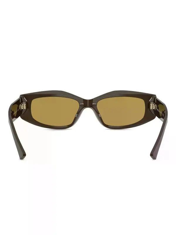 JIMMY CHOO Geometric-frame Sunglasses - Brown