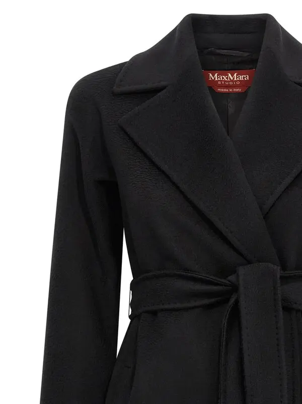 MAX MARA STUDIO Dravenna' Wool Coat - Black